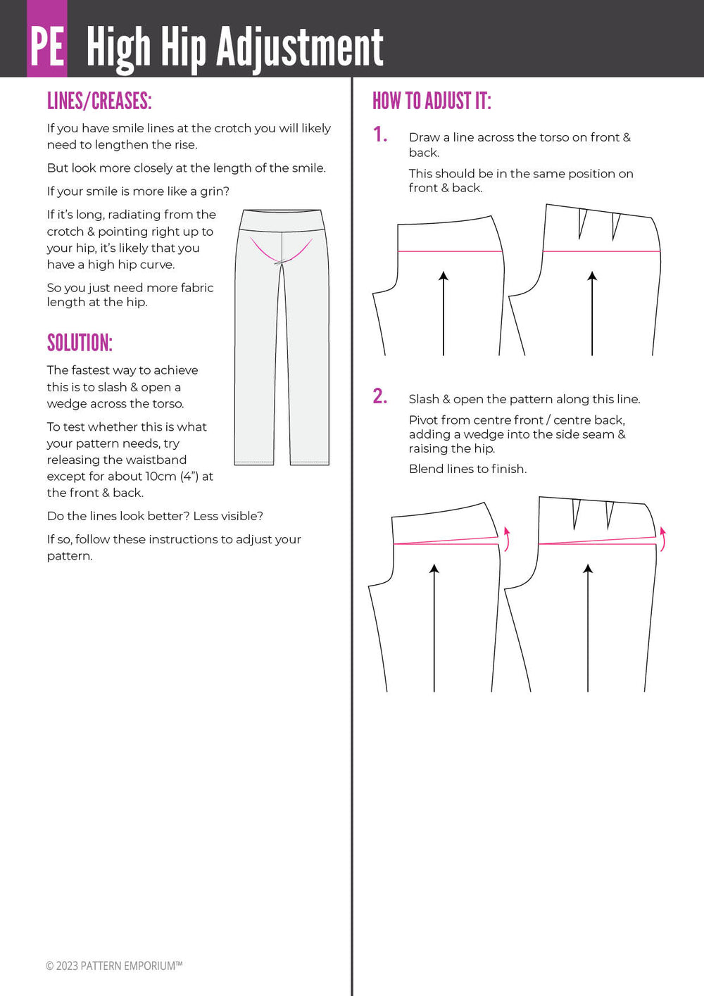 Pattern Adjustments - Pattern Emporium