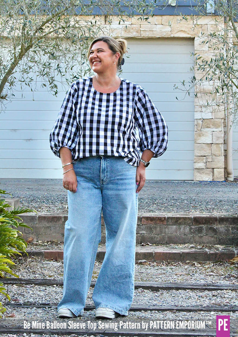 Be Mine Balloon Sleeve Top - PATTERN EMPORIUM