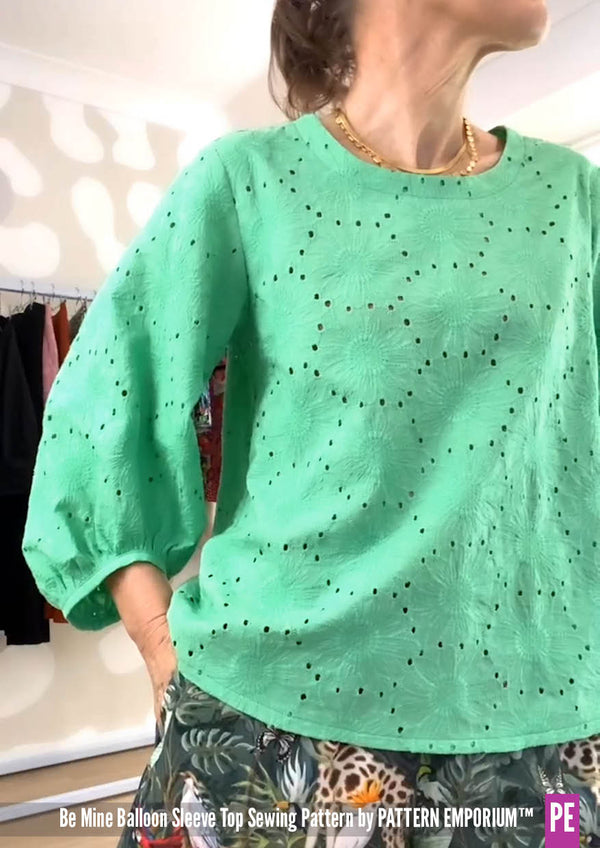 Be Mine Balloon Sleeve Top - Pattern Emporium