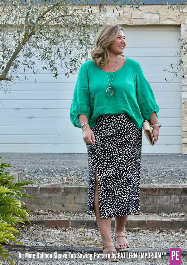 Be Mine Balloon Sleeve Top - PATTERN EMPORIUM