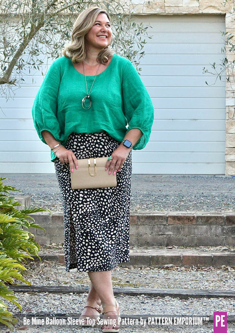 Be Mine Balloon Sleeve Top - Pattern Emporium