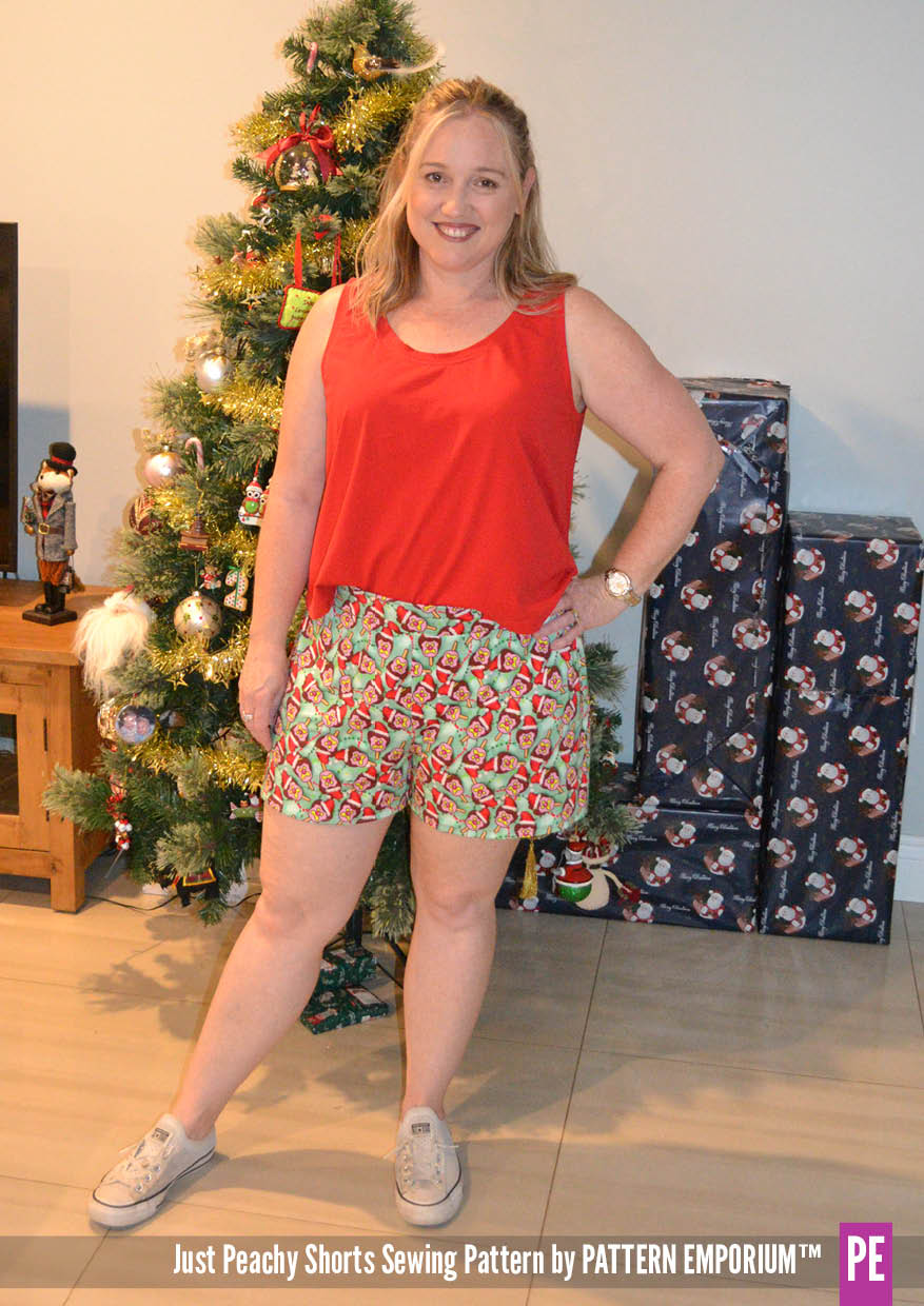 Just Peachy Stretch Shorts - Pattern Emporium