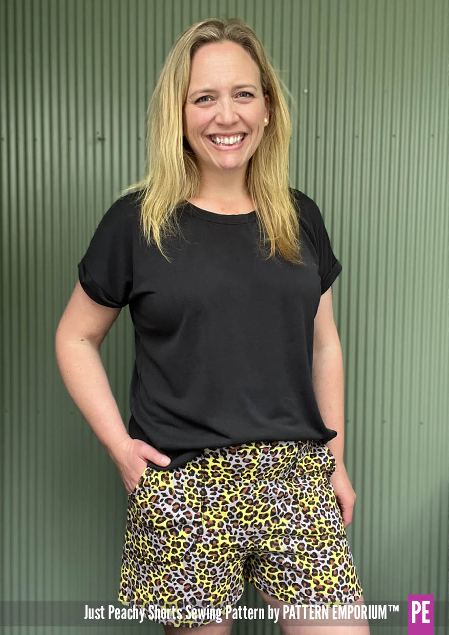 Just Peachy Stretch Shorts - Pattern Emporium
