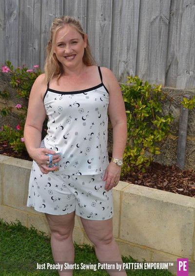 Just Peachy Stretch Shorts - Pattern Emporium