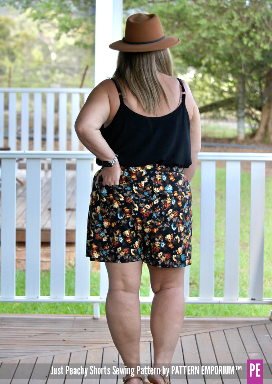 Just Peachy Stretch Shorts - Pattern Emporium