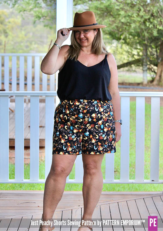 Just Peachy Stretch Shorts - Pattern Emporium