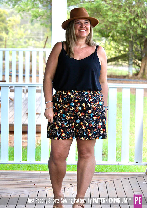 Just Peachy Stretch Shorts - Pattern Emporium