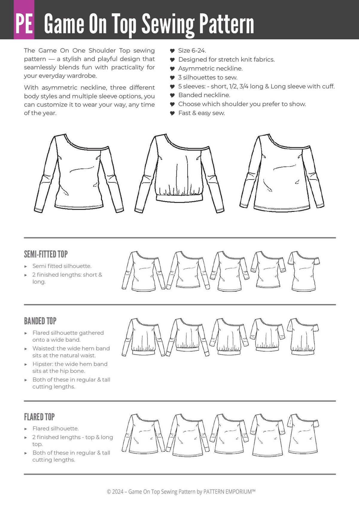 Shop Top Sewing Patterns Online | Pattern Emporium