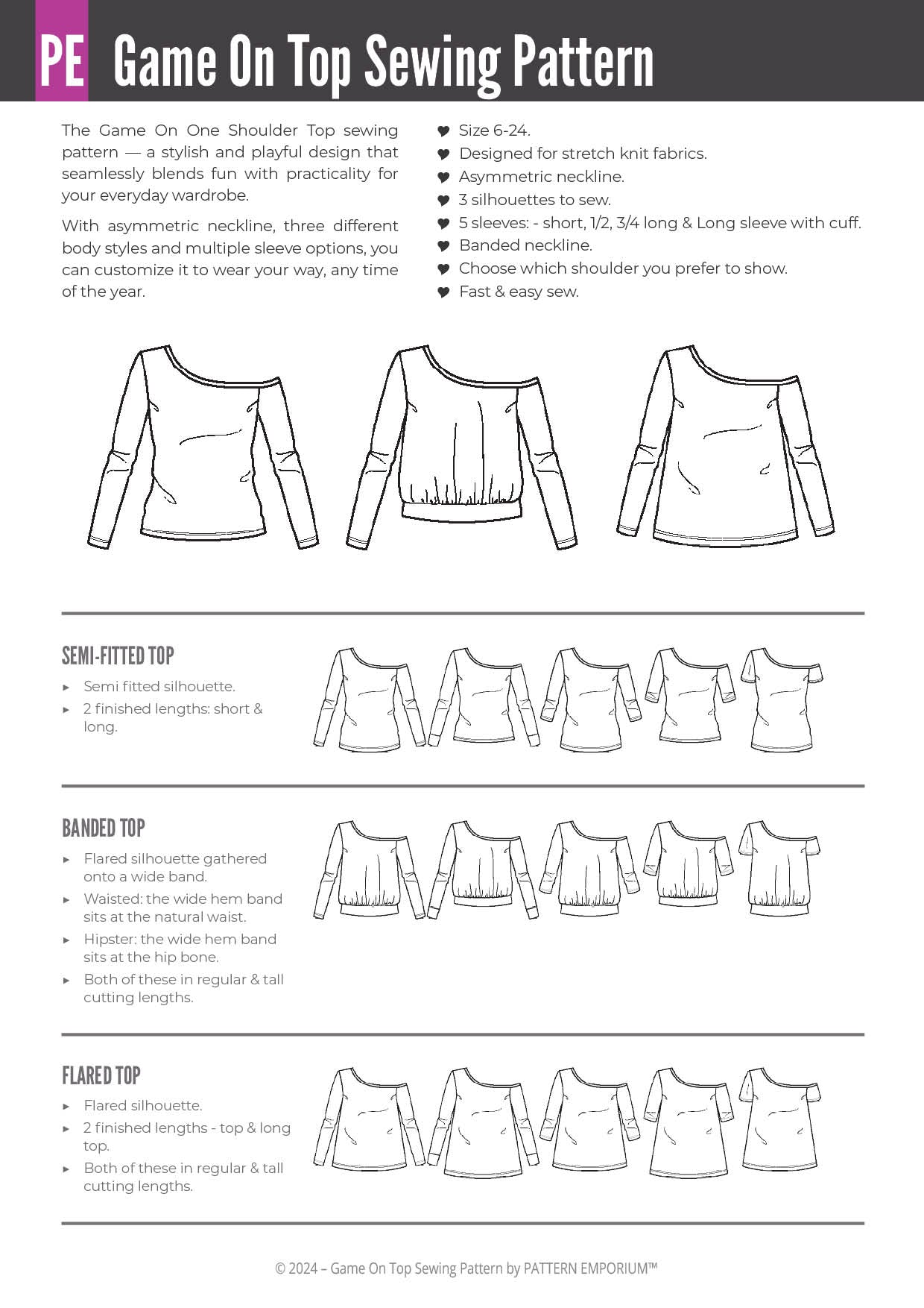 Shop Top Sewing Patterns Online | Pattern Emporium