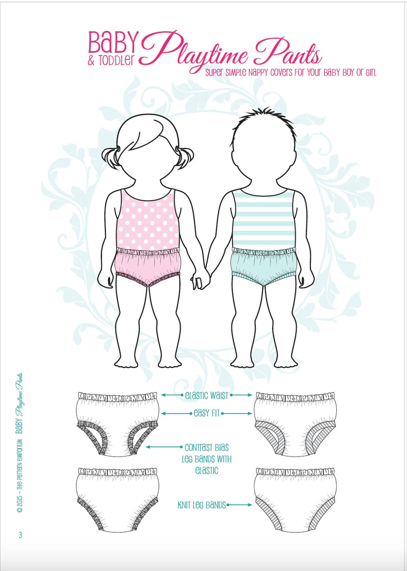 Baby & Toddler Nappy-Diaper Cover Sewing Pattern - Pattern Emporium