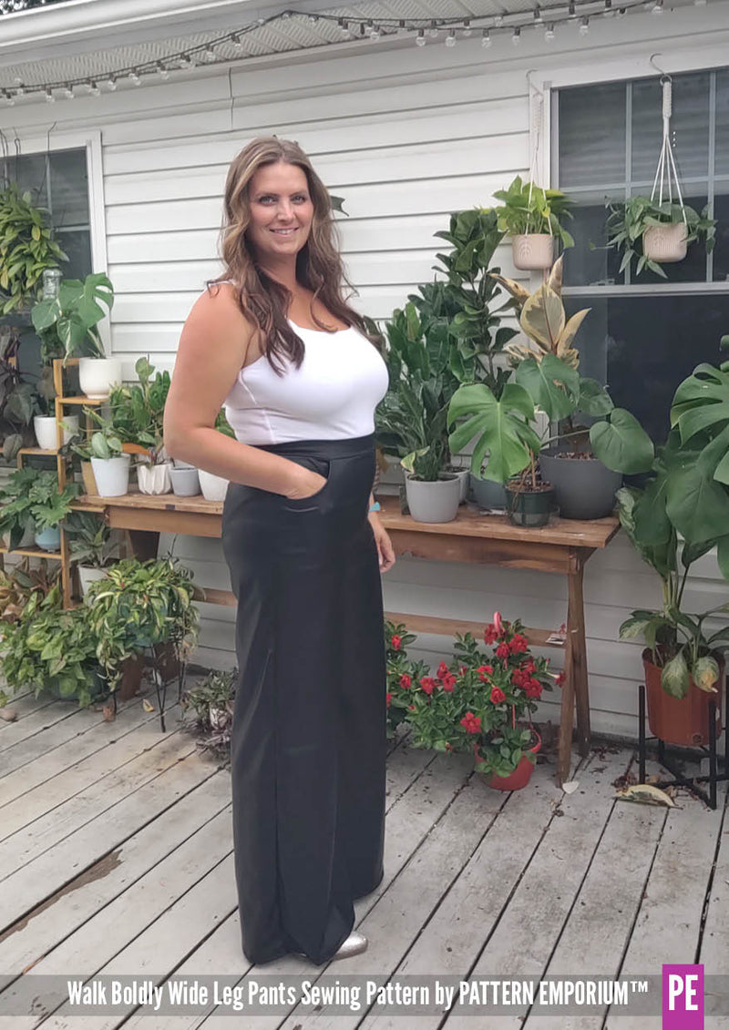 Walk Boldly Wide Leg Pants Sewing Pattern - PATTERN EMPORIUM