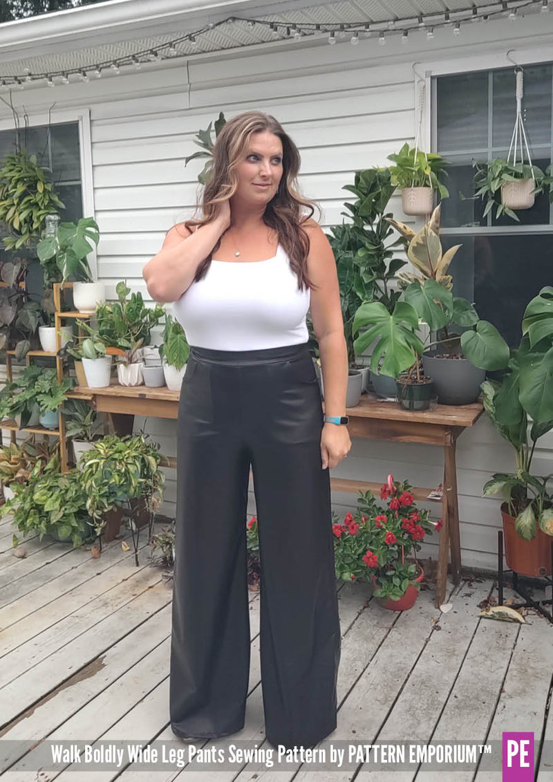 Walk Boldly Wide Leg Pants Sewing Pattern - PATTERN EMPORIUM