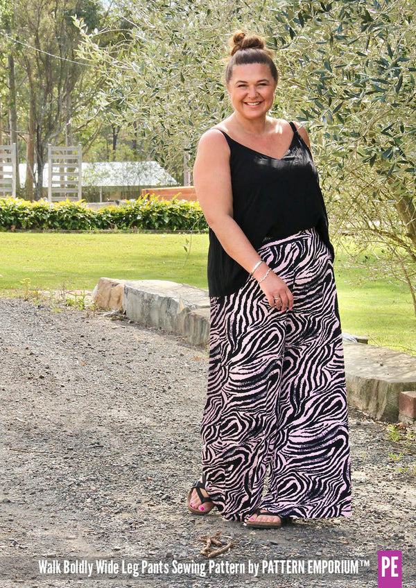 Walk Boldly Wide Leg Pants Sewing Pattern - PATTERN EMPORIUM