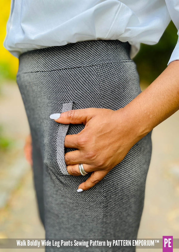 Walk Boldly Wide Leg Pants Sewing Pattern - PATTERN EMPORIUM