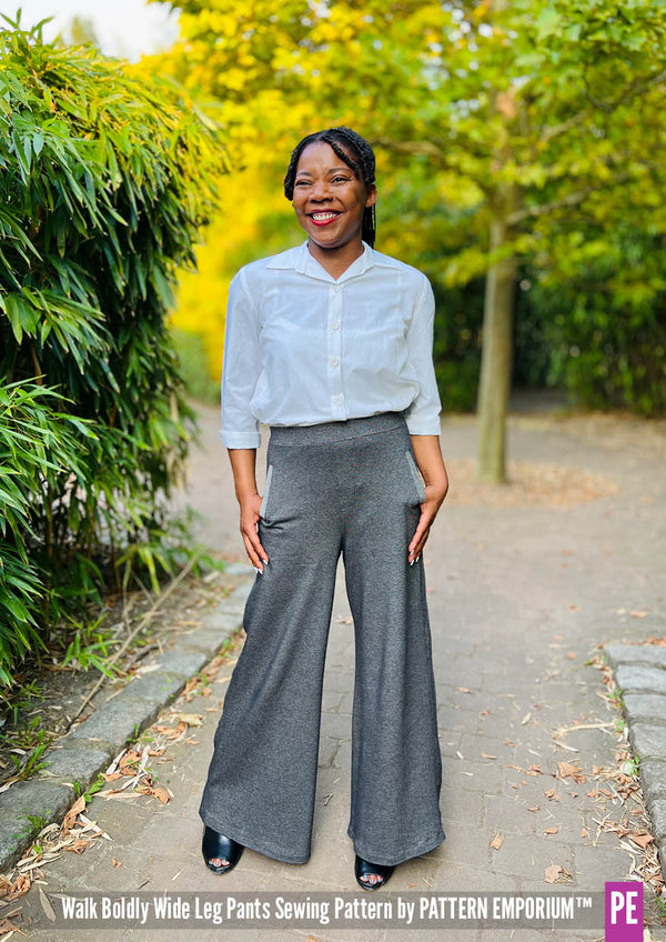 Walk Boldly Wide Leg Pants Sewing Pattern - PATTERN EMPORIUM