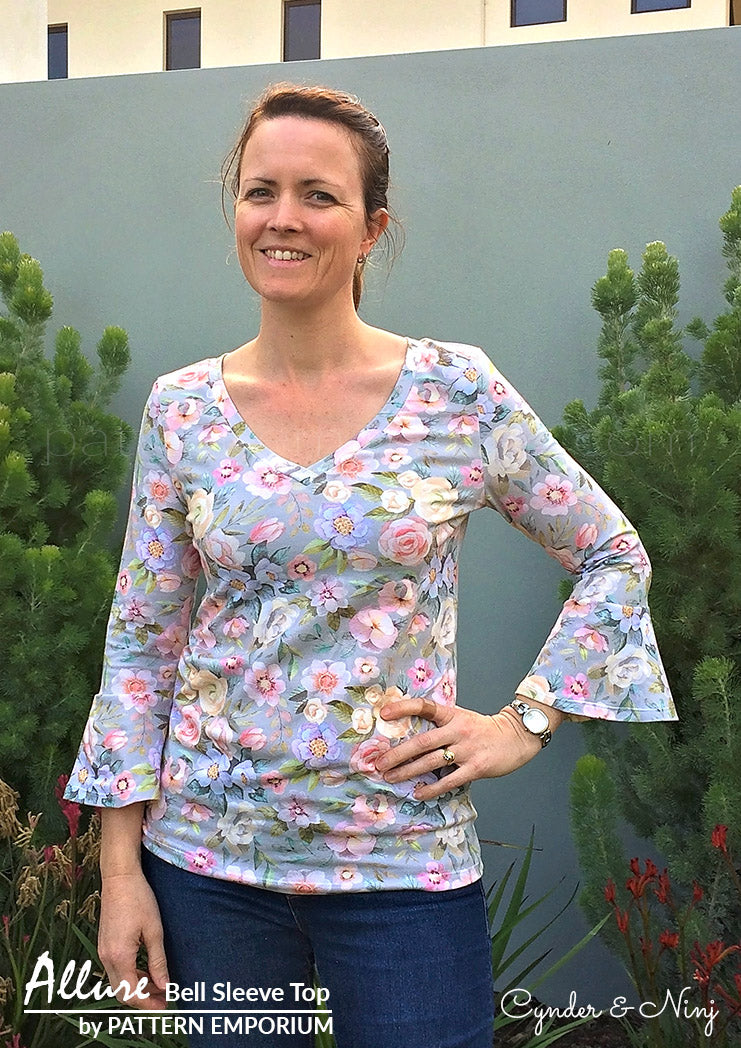 Ladies Bell Sleeve Top PDF Sewing Pattern - Pattern Emporium