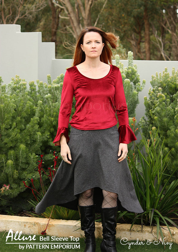 Ladies Bell Sleeve Top PDF Sewing Pattern - Pattern Emporium
