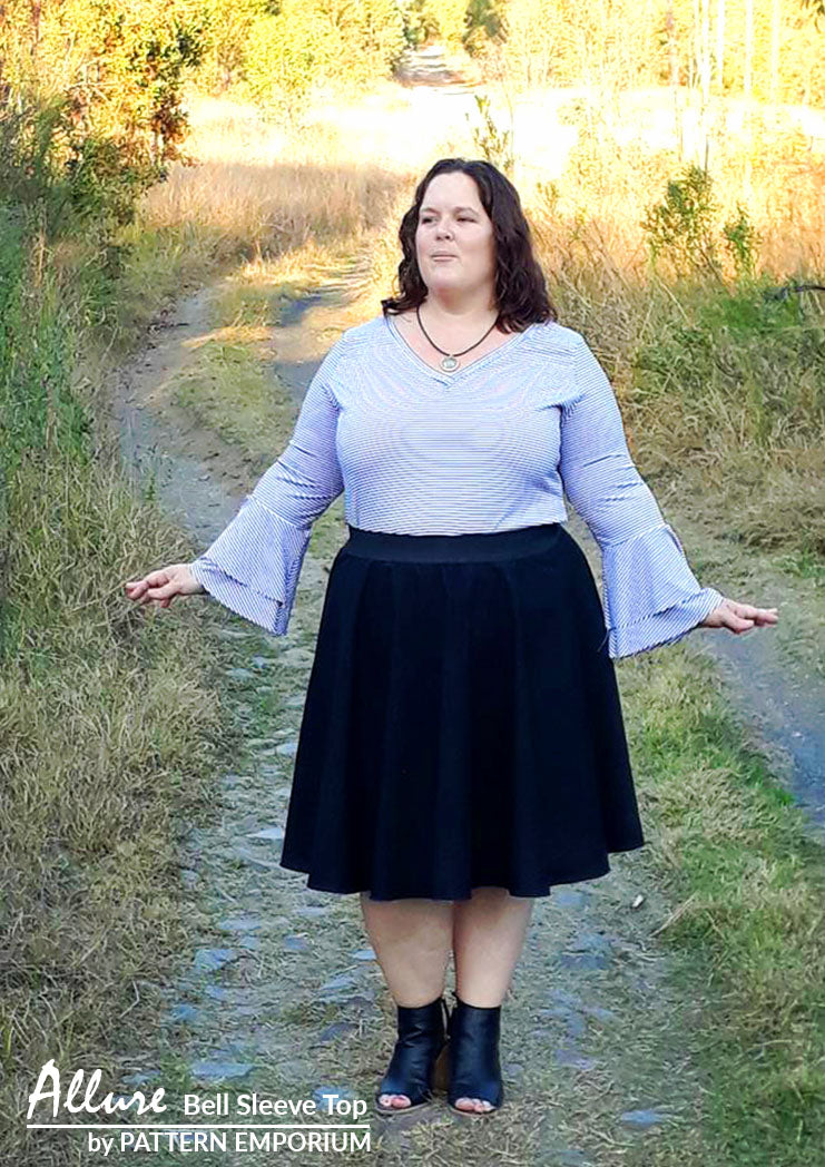 Ladies Bell Sleeve Top PDF Sewing Pattern - Pattern Emporium