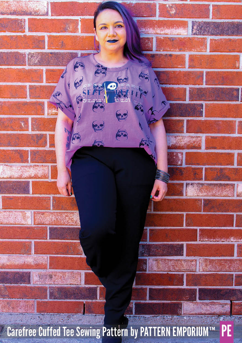 Cuffed t-shirt with dolman sleeve & cuff sewing pattern - PATTERN EMPORIUM