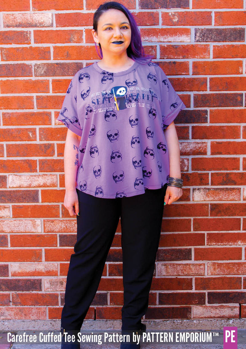 Cuffed t-shirt with dolman sleeve & cuff sewing pattern - Pattern Emporium