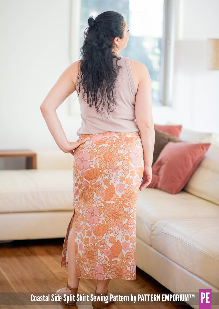 Coastal Side Split Skirt - PATTERN EMPORIUM