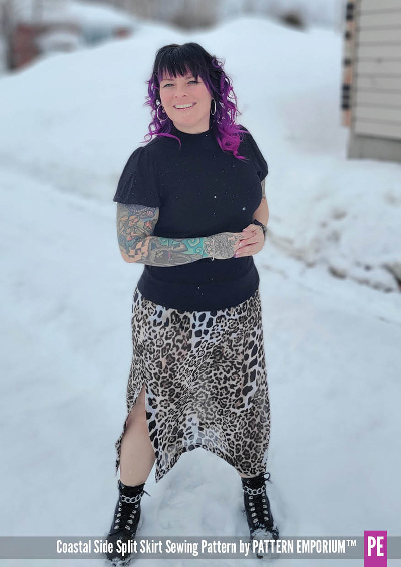 Coastal Side Split Skirt - Pattern Emporium