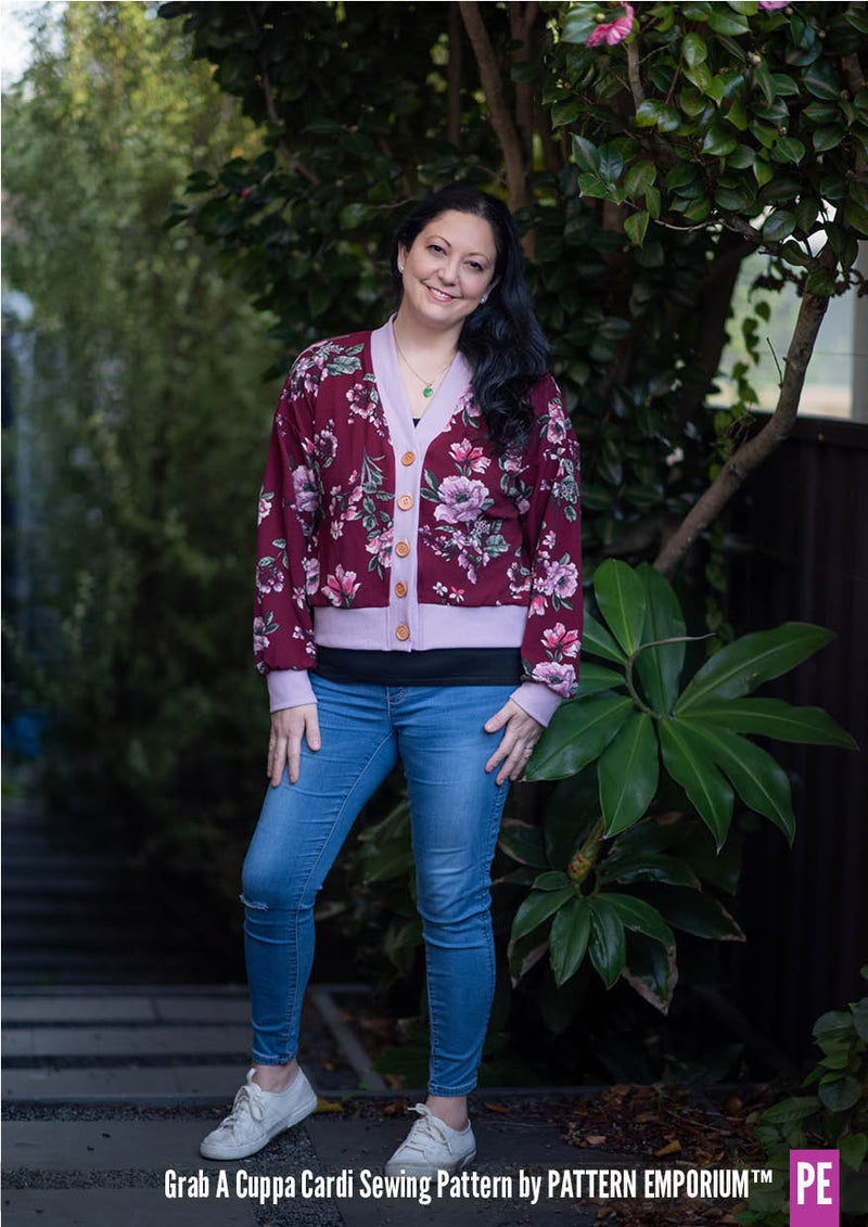 Grab A Cuppa Oversized Cardigan - PATTERN EMPORIUM