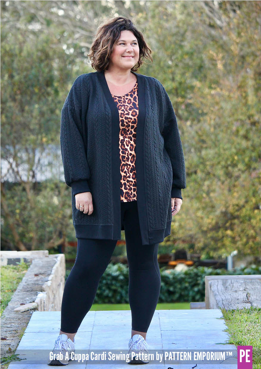 Grab A Cuppa Oversized Cardigan - PATTERN EMPORIUM