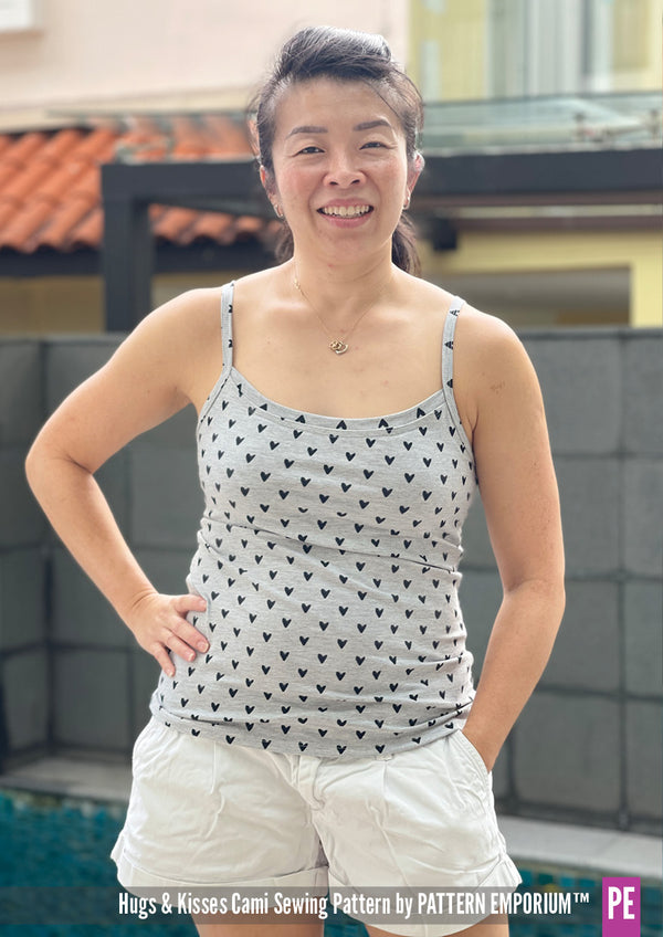 Hugs & Kisses Cami with Optional Shelf Bra - PATTERN EMPORIUM