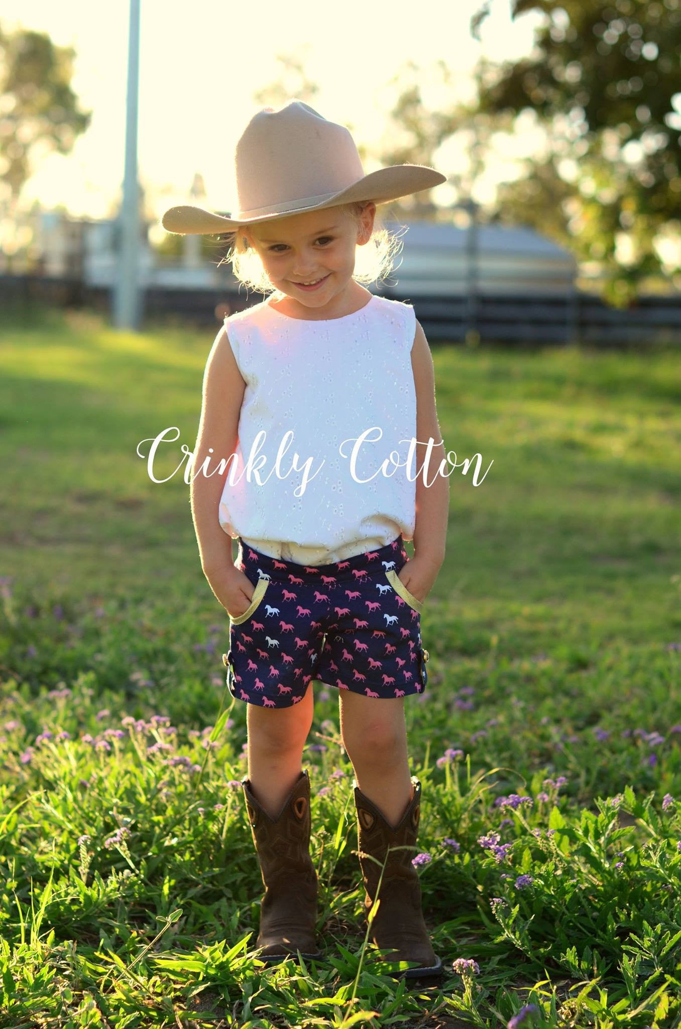 Girls Shorts Sewing Pattern with Pockets! - PATTERN EMPORIUM