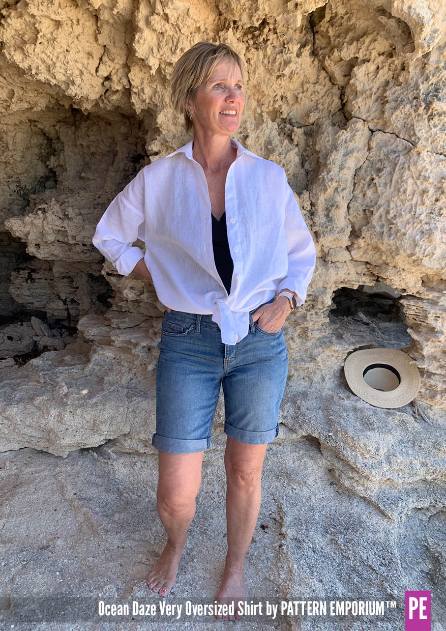 Ocean Daze Very Oversized Shirt Sewing Pattern - PATTERN EMPORIUM