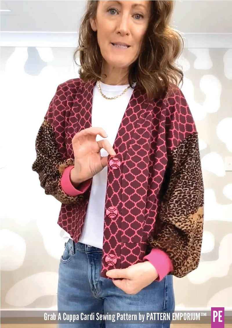 Grab A Cuppa Oversized Cardigan - PATTERN EMPORIUM