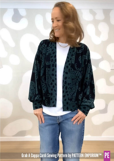 Grab A Cuppa Oversized Cardigan - Pattern Emporium