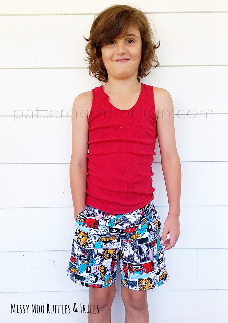 Boys Shorts PDF Sewing Pattern - PATTERN EMPORIUM