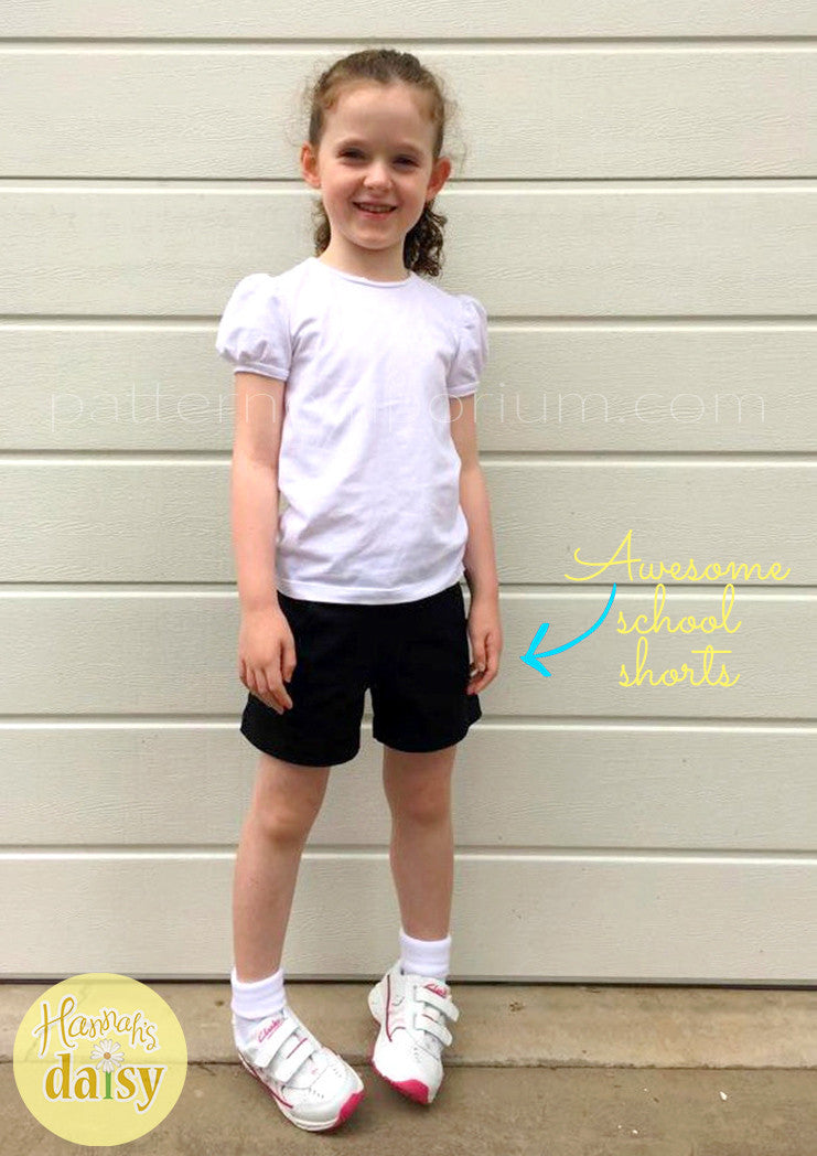 Girls Shorts Sewing Pattern with Pockets! - PATTERN EMPORIUM