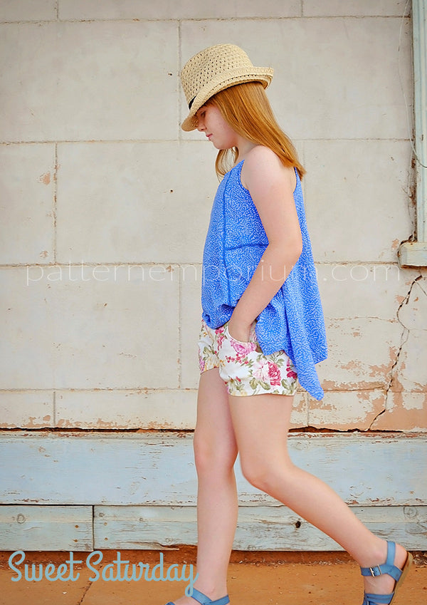Girls Shorts Sewing Pattern with Pockets! - PATTERN EMPORIUM