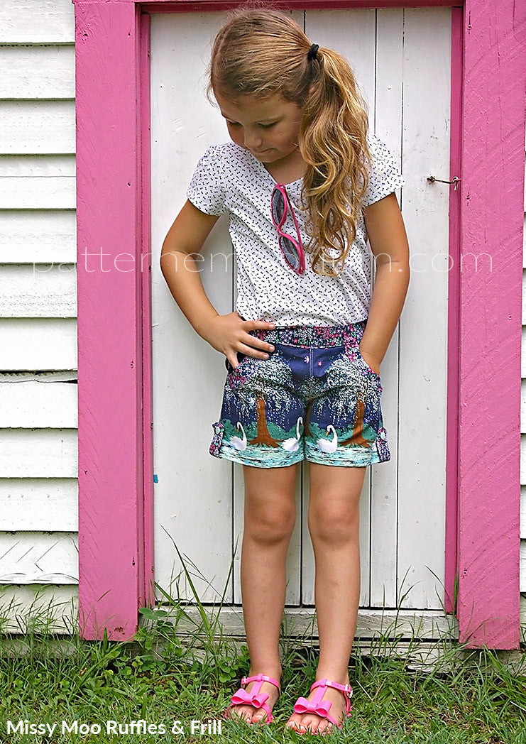 Girls Shorts Sewing Pattern with Pockets! - PATTERN EMPORIUM