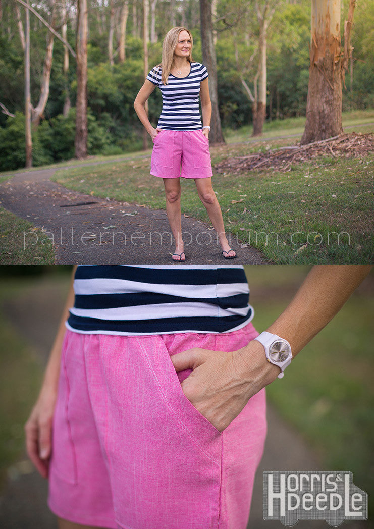 Ladies Getaway Pull on Shorts PDF Sewing Pattern - Pattern Emporium