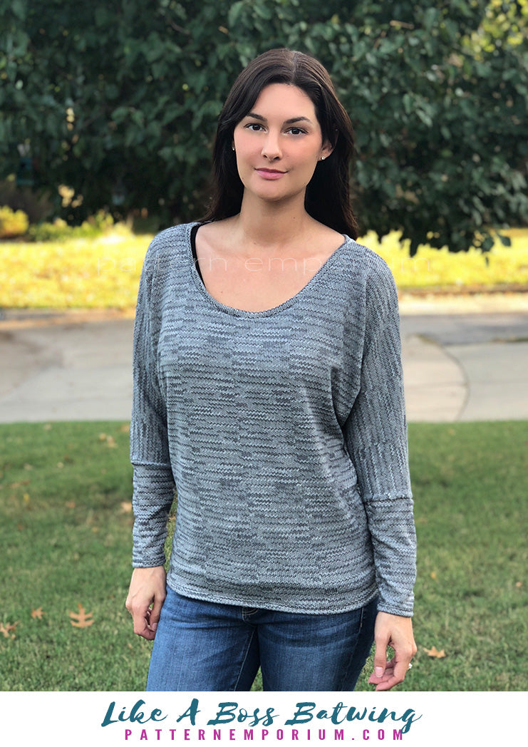 Like A Boss Batwing Top Pattern for Women (Long & Short Sleeve ...