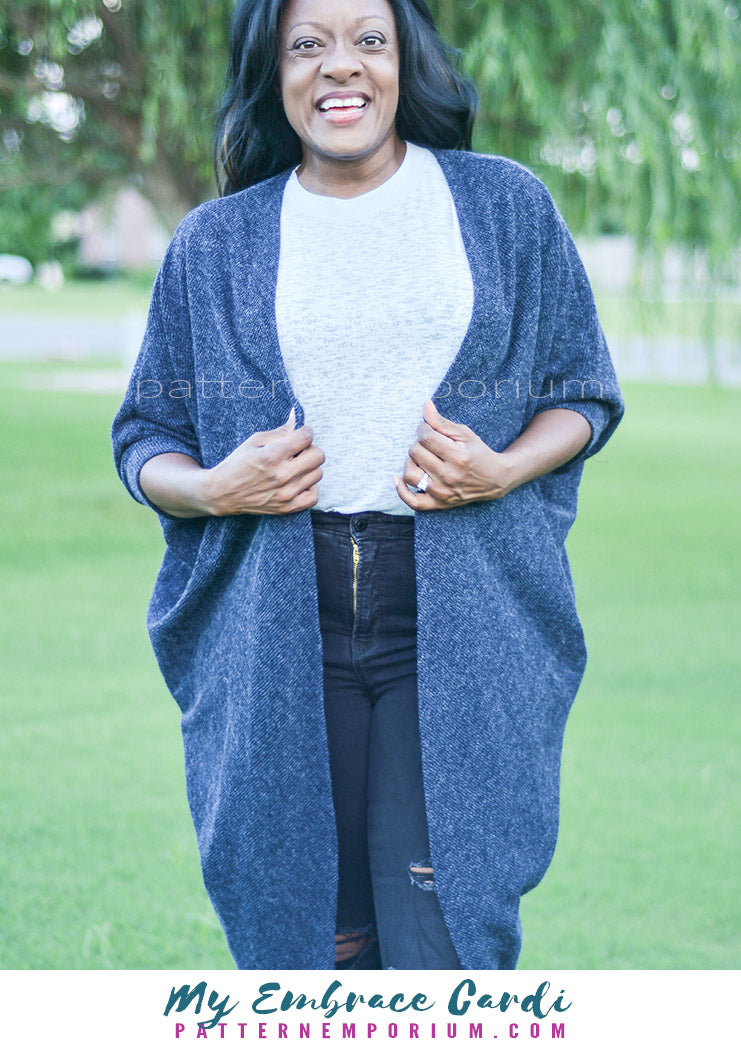 Womens Draped Cocoon Style Cardigan Sewing Pattern - PATTERN EMPORIUM