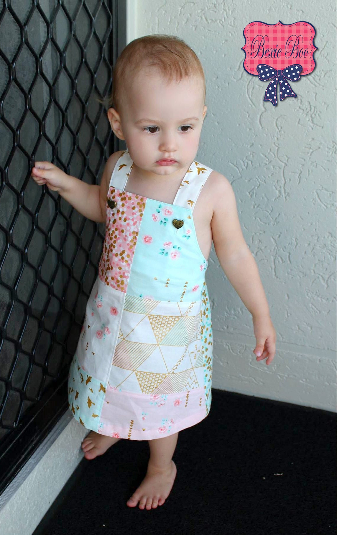 Baby & Toddler Pinafore Sewing Pattern with BONUS Nappy (Diaper) Cover ...