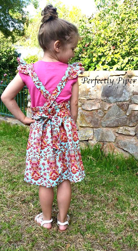 Girls Pinafore Dress Sewing Pattern including Patchwork - PATTERN EMPORIUM