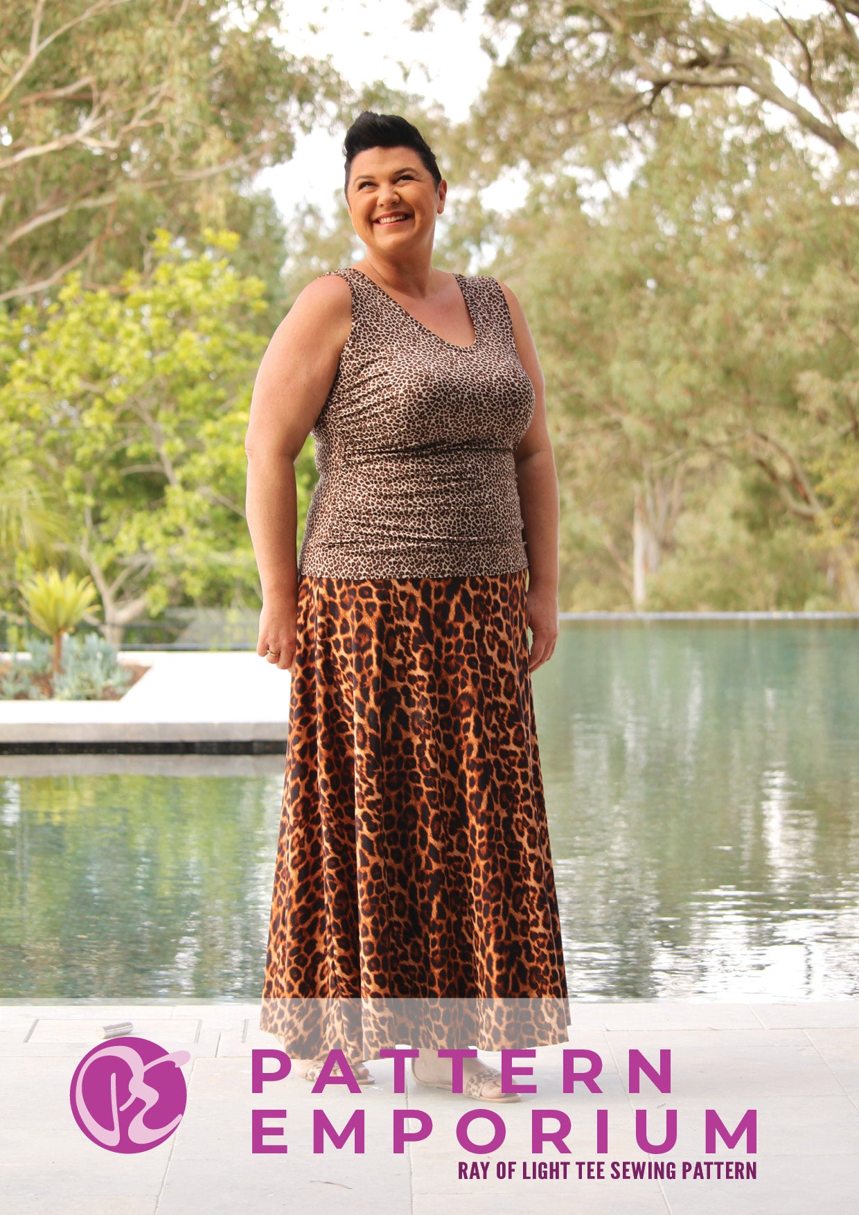 Ray of Light Asymmetric Fitted Tee - Pattern Emporium