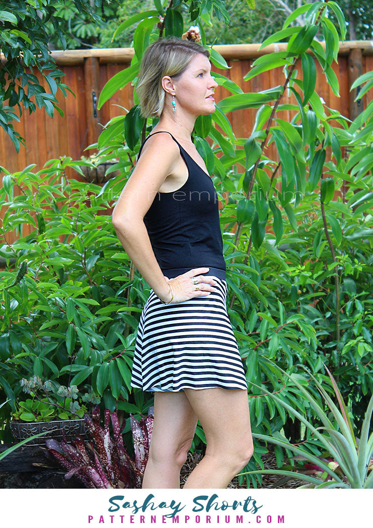 Woman's Flared Shorts Sewing Pattern - Pattern Emporium