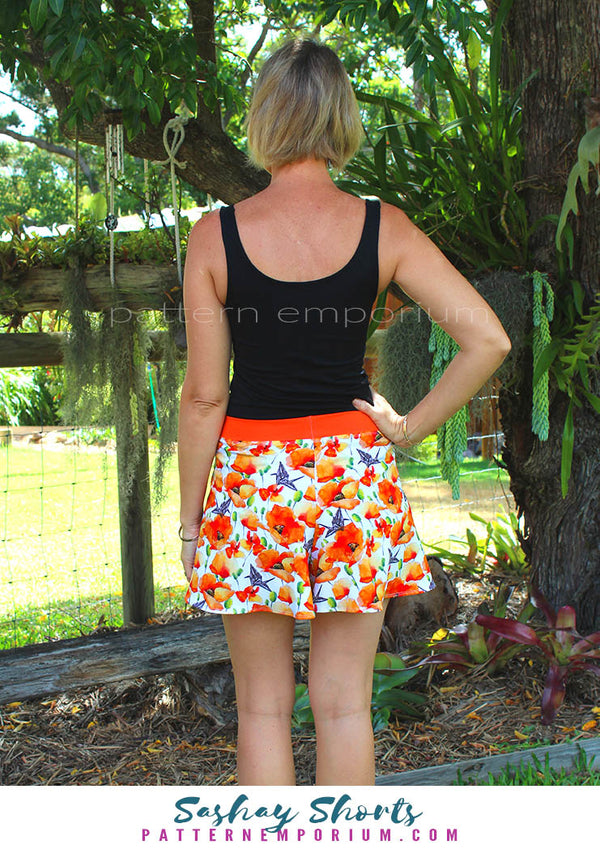 Woman's Flared Shorts Sewing Pattern - Pattern Emporium