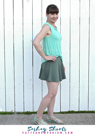 Woman's Flared Shorts Sewing Pattern - Pattern Emporium