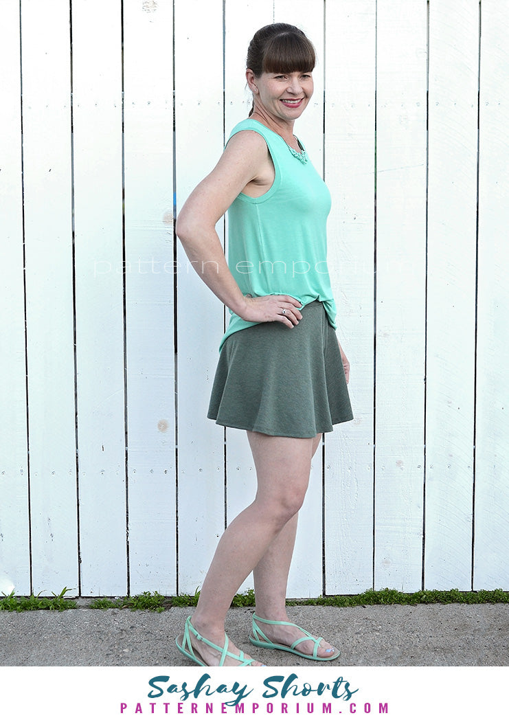 Woman's Flared Shorts Sewing Pattern - Pattern Emporium