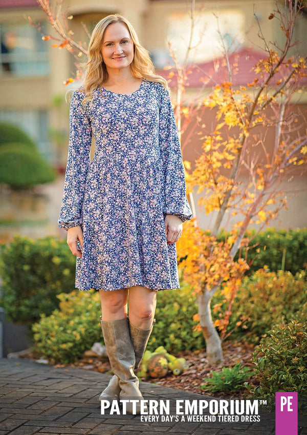 Easy Fit Tiered Dress PDF Sewing Pattern - Everyday's A Weekend ...