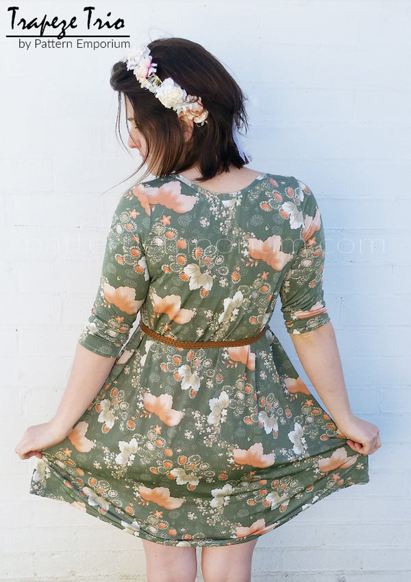 Ladies swing style long top, tunic & dress sewing pattern for stretch ...