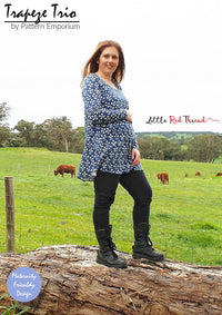 Ladies swing style long top, tunic & dress sewing pattern for stretch ...